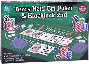JOKOMISIADA Sada 2v1 Poker  Blackjack / Karetní hra / Pro děti / 2 bal
