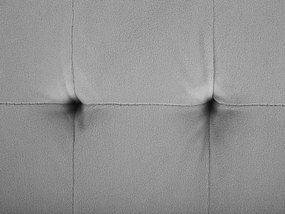 Sametová lenoška s úložným prostorem světle šedá PESSAC Beliani
