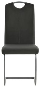 Konzolové jídelní židle 6 ks šedé umělá kůže - Default Title