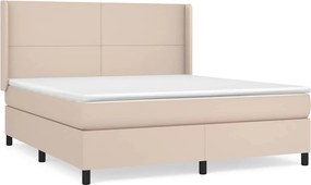 Box spring postel s matrací cappuccino 180 x 200 cm umělá kůže 3132398