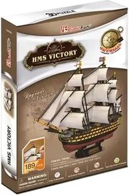 CubicFun 3D Puzzle Plachetnice HMS Victory / 189 dílů / Obtížnost:6
