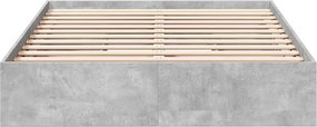 Rám postele se zásuvkami betonově šedý 120 x 200 cm kompozit 3280667