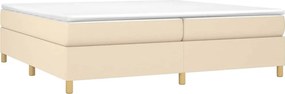 Box spring postel s matrací krémová 200x200 cm textil 3144551