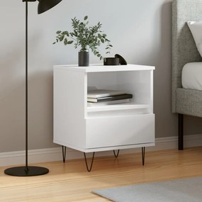 vidaXL Noční stolek 40 x 35 x 50 cm kompozitní dřevo [830620] Barva: bílá s vysokým leskem
