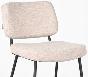 LABEL51 Barová židle NOAH bílé bouclé 94cm IH-50.148
