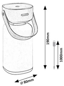 Rabalux 77145-LED Stmív. nab. dot. ven. stolní lampa FUNES LED/3W/5V IP44 modrá