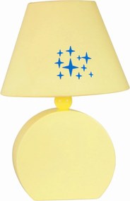 noční stolní lampa pro děti žlutá s hvězdičkovým stínítkem Candellux