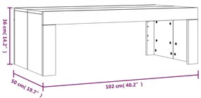 Konferenční stolek hnědý dub 102x50x36 cm kompozitní dřevo - Default Title