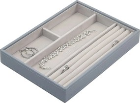 Krabička na šperky Stackers se 4 přihrádkami classic šedomodrá