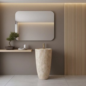 Rea Anya Savana Matt, volně stojící umyvadlo 840x450x450 mm, imitace kamene, REA-U3614