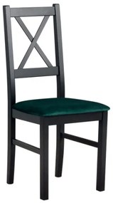 Jídelní sestava DX 29 odstín dřeva (židle + nohy stolu) černá, odstín lamina (deska stolu) bílá, potahový materiál látka s doplatkem