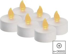 LED dekorace EMOS DCCV11 ZY2149 čajová svíčka bílá CR2032 (blistr 6ks)