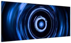Modrý abstraktní obraz (100x40cm)