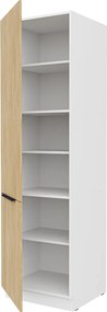 CREMONA bc | vysoká skříňka 60 DK-210 2F potravinová s policemi | 60 cm | bílá/cremona