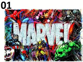Obraz s motivem Marvel Superhrdinové, více motivů Motiv: 01, Rozměry (cm): 50x75 cm