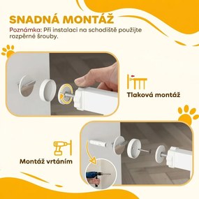 Zábrana na schody/dveře, kovová, bílá D06-058