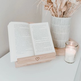 Eulenschnitt Dřevěný stojan na knížku Heart, přírodní barva, dřevo