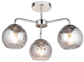 Endon 97971 - Přisazený lustr DIMPLE 3xE14/7W/230V lesklý chrom/kouřová šedá 97971