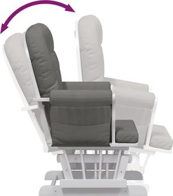 vidaXL Křeslo glider se stoličkou světle textil [351668] Barva: Hnědá