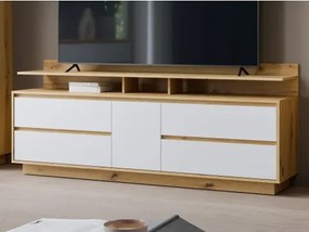 TV skříňka Foggia 188 cm, dub artisan/bílá
