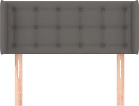 Čelo postele typu ušák šedá 93x16x78/88 cm umělá kůže 3118850