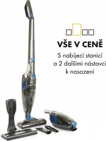 Klarstein TurboHybrid, vysavač, podlahový a ruční vysavač, antracitově modrý
