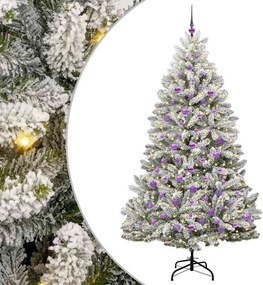 Umělý vánoční stromeček 210 cm 300 LED Teplá bílá PVC a ocel 3395763