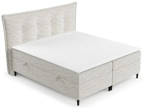 Světle šedá boxspring postel s úložným prostorem 160x200 cm Sinai – Maison de Rêve