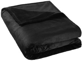 Tectake Hřejivá deka mikroplyš černá 220 x 240 cm