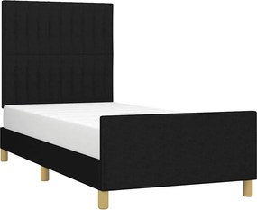 Rám postele bez matrací černá 90x190 cm textil 3125181
