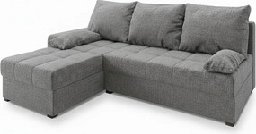 Rohová rozkládací sedací souprava do L CELESTE, 200 cm, s úložným prostorem Roh pohovky: Levý roh, Barva látky Malmo: Černá (Malmo 96)