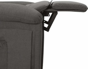 Elektrické polohovací křeslo tmavě šedé textil 3098964