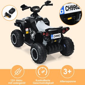 Costway 12 V elektrická dětská čtyřkolka s klaksonem a LED světlometem
