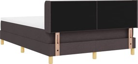 Postel s boxspringem s čelo Tmavě hnědá 200 x 160 cm textil 3341303