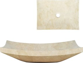Umyvadlo 50 x 35 x 12 cm mramor krémové 142765