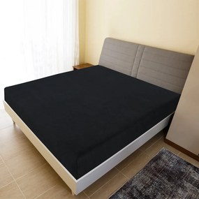 Jersey prostěradlo černé 160x200 cm bavlna 136216
