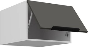 ARIA po | horní skříňka 50 NAGU-36 1F výklopná | 50 cm | HLUBOKÁ | ANTI FINGERPRINT povrch | bílá/šedá grafit