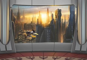 Komar Star wars - Coruscant view, dětská fototapeta osmidílná, 368x254 cm, 8D 8-483