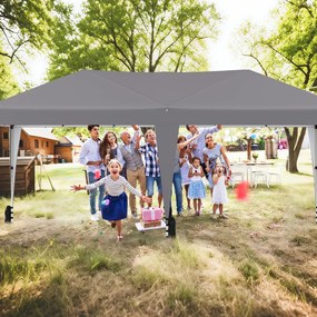 Costway Výsuvný skládací altán s taškou na kolečkách a UV ochranou 50+ párty
