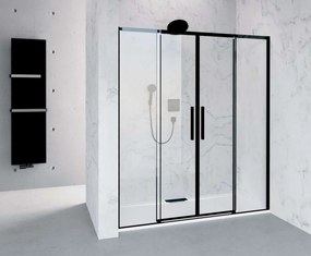 Polysan Altis - Sprchové dveře 167-171x200 cm, Antidrop, čiré sklo/matná černá AL4412B