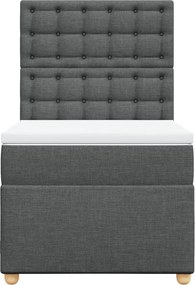 Box spring postel s matrací tmavě šedá 90x190 cm textil 3291150