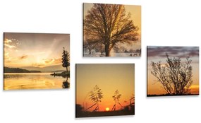 Set obrazů čarokrásná příroda - 4x 60x60 cm