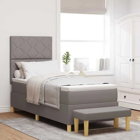 Postel s boxspringem s čelo Taupe 200 x 80 cm textil 3344335