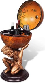 Glóbusový bar stojan na víno design Atlas 42 x 42 x 85 cm 241958