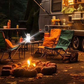 Multifunkční solární LED lampa s reproduktorem a powerbankou Kemp