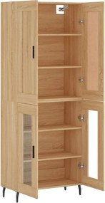 Skříň highboard dub sonoma 69,5 x 34 x 180 cm kompozitní dřevo 3199636