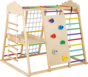 Costway 8-in-1 Gymnastický set v džungli Dřevěné montessori šplhací hračky