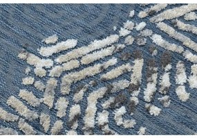 koberec Strukturální SOLE D3841 šestiúhelníky ploché tkaní modrý / velikost 160x220 cm | krásné koberce cz