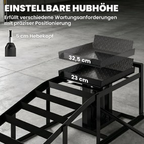 HOMCOM sada 2 hydraulických ramp, nosnost 3 tuny, nastavitelná výška 23–32,5 cm, pro pneumatiky do 23 cm, zvedací rampy pro výměnu oleje do garáže a …
