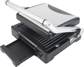 ECG KG 300 Deluxe stříbrná / elektrický gril / 2000 W / grilovací ploc